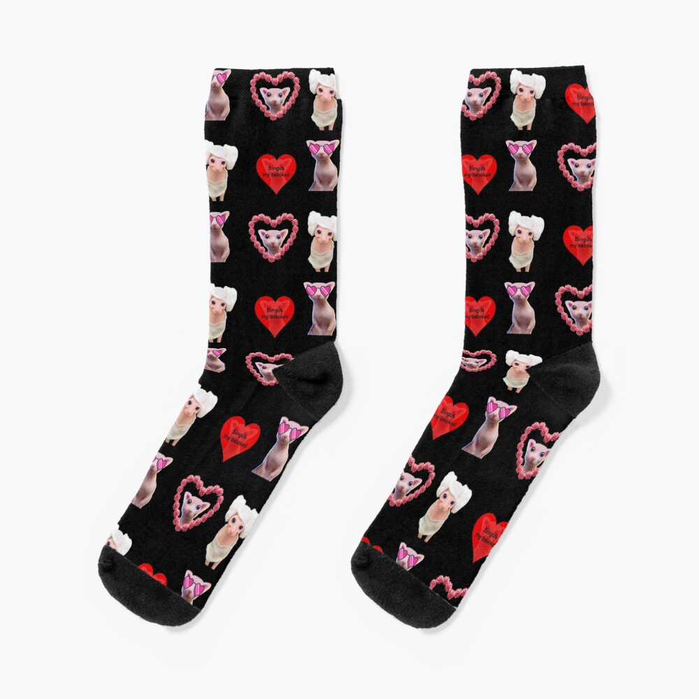"Bingus Sphynx Cat Pack" Socks by cannevas | Redbubble
