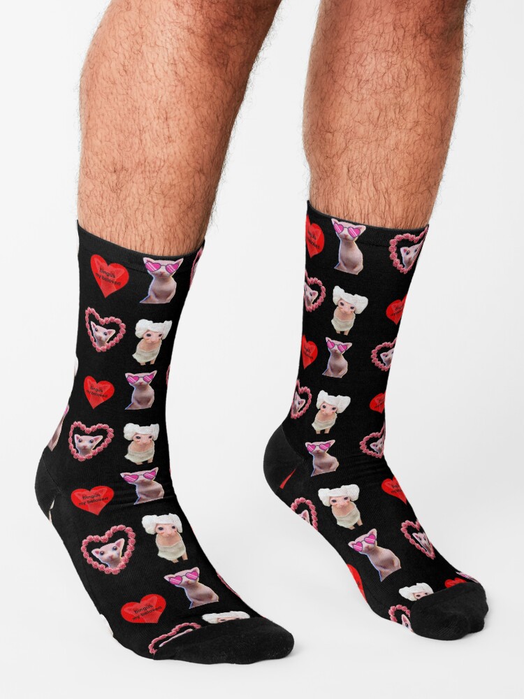 "Bingus Sphynx Cat Pack" Socks by cannevas | Redbubble