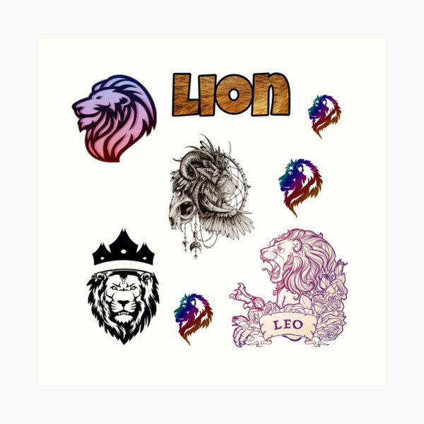 "Leo Sticker Lion Sticker Pack - Set of 10, 25 or 50 - Cute Vinyl ...
