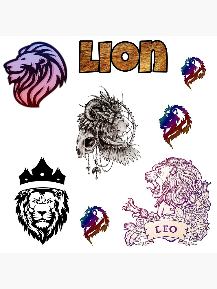 "Leo Sticker Lion Sticker Pack - Set of 10, 25 or 50 - Cute Vinyl ...