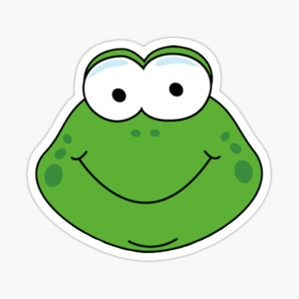 "Fun froggy animal face" Sticker for Sale by Flyman31 | Redbubble