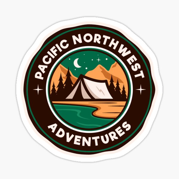 "PNW Adventures " Sticker by FahlDesigns | Redbubble