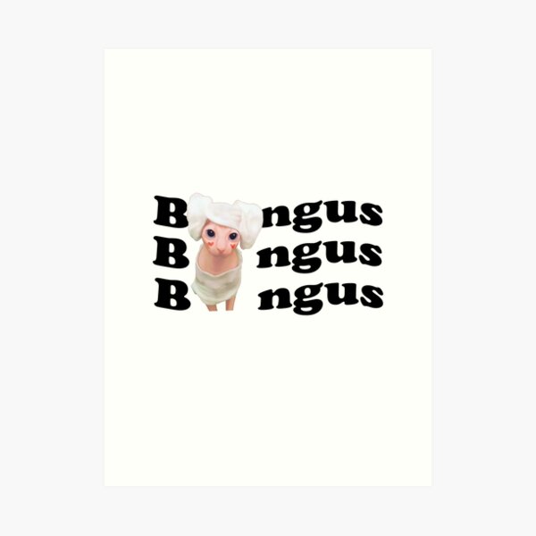 "Bingus - Cat Meme Lamb Towel Hat" Art Print by cannevas | Redbubble