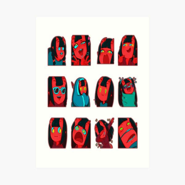 "Meru The Succubus cute trendy stickers packs" Art Print by gnoga ...