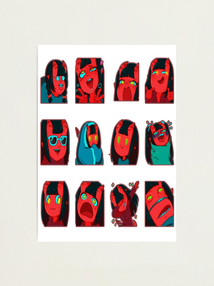 "Meru The Succubus cute trendy stickers packs" Photographic Print by ...