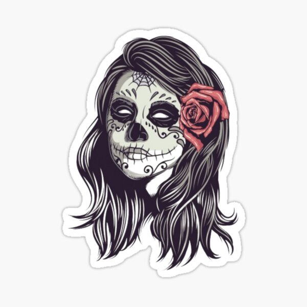 "Calaca (Mexican Skull)" Sticker by domesott | Redbubble