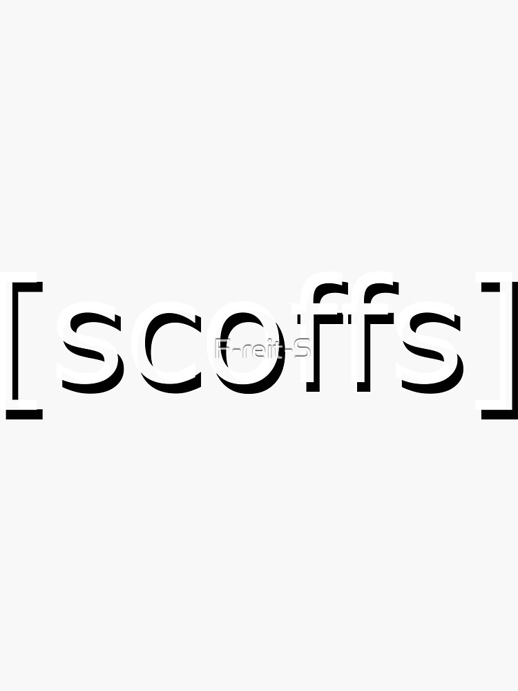 "[scoffs] from [the subtitles collection]" Sticker for Sale by F-reit-S ...