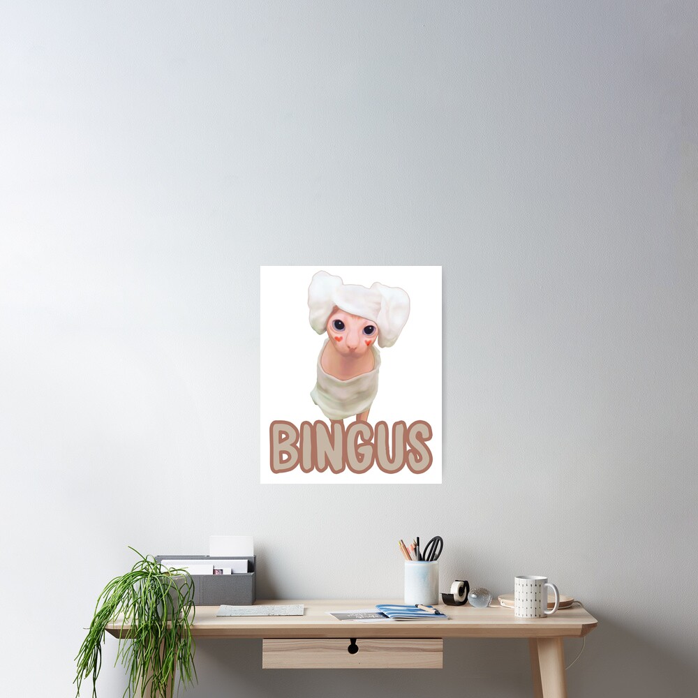 "Bingus Sphynx Cat Towel Hat" Poster by cannevas | Redbubble