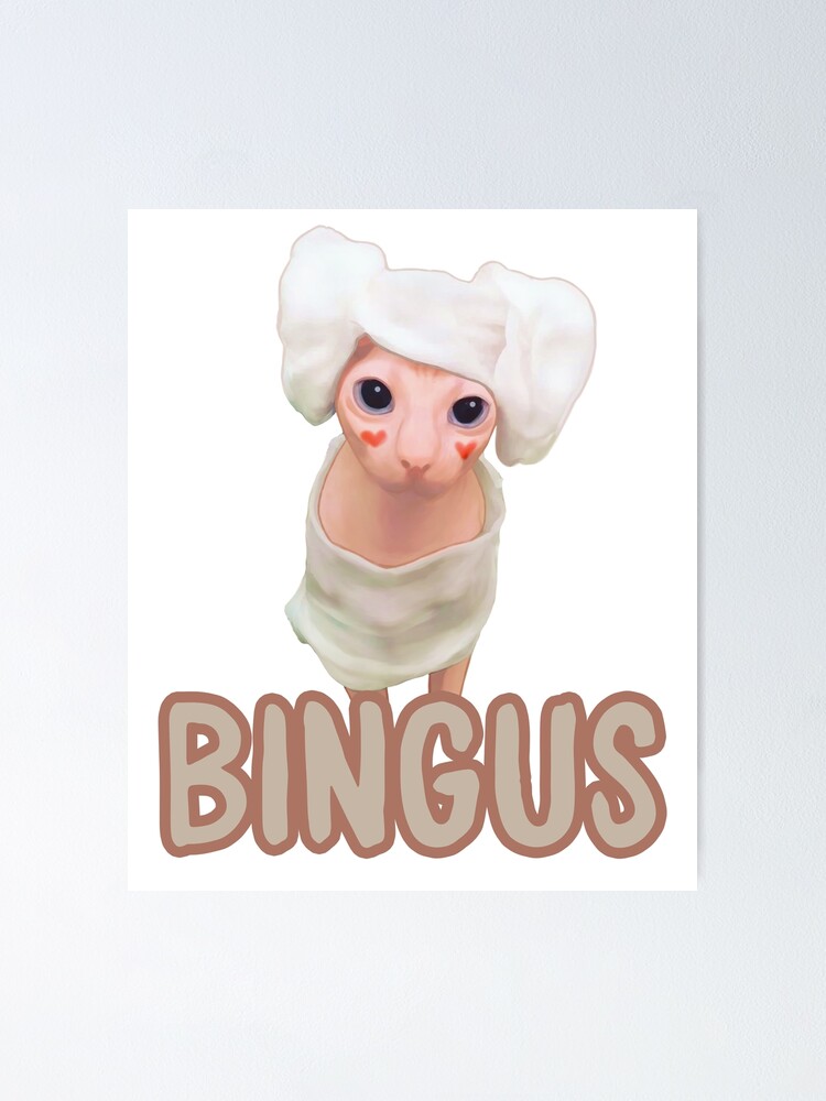 "Bingus Sphynx Cat Towel Hat" Poster by cannevas | Redbubble