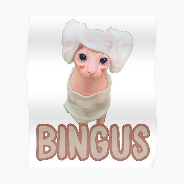 "Bingus Sphynx Cat Towel Hat" Poster by cannevas | Redbubble