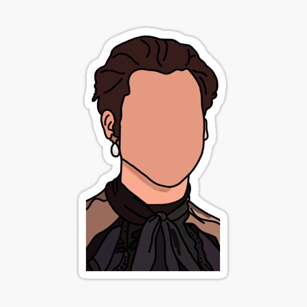 "Harry Styles Met Gala Outline Art" Sticker for Sale by chasecarolyne ...