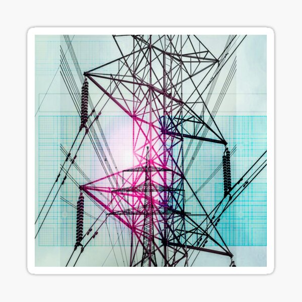 "Pylon" Sticker for Sale by SazzleGeometric | Redbubble