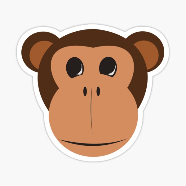 "Fun Monkey animal face" Sticker by Flyman31 | Redbubble