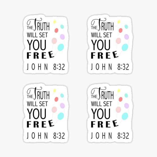john-8-32-the-truth-will-set-you-free-sticker-for-sale-by-mariv19