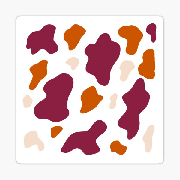 "VT Cow Print" Sticker by moxsto | Redbubble