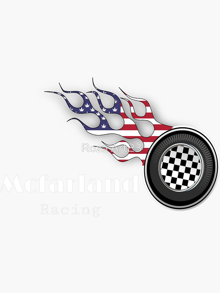 "Cleetus Mcfarland Racing Shirt " Sticker by Badrbk | Redbubble