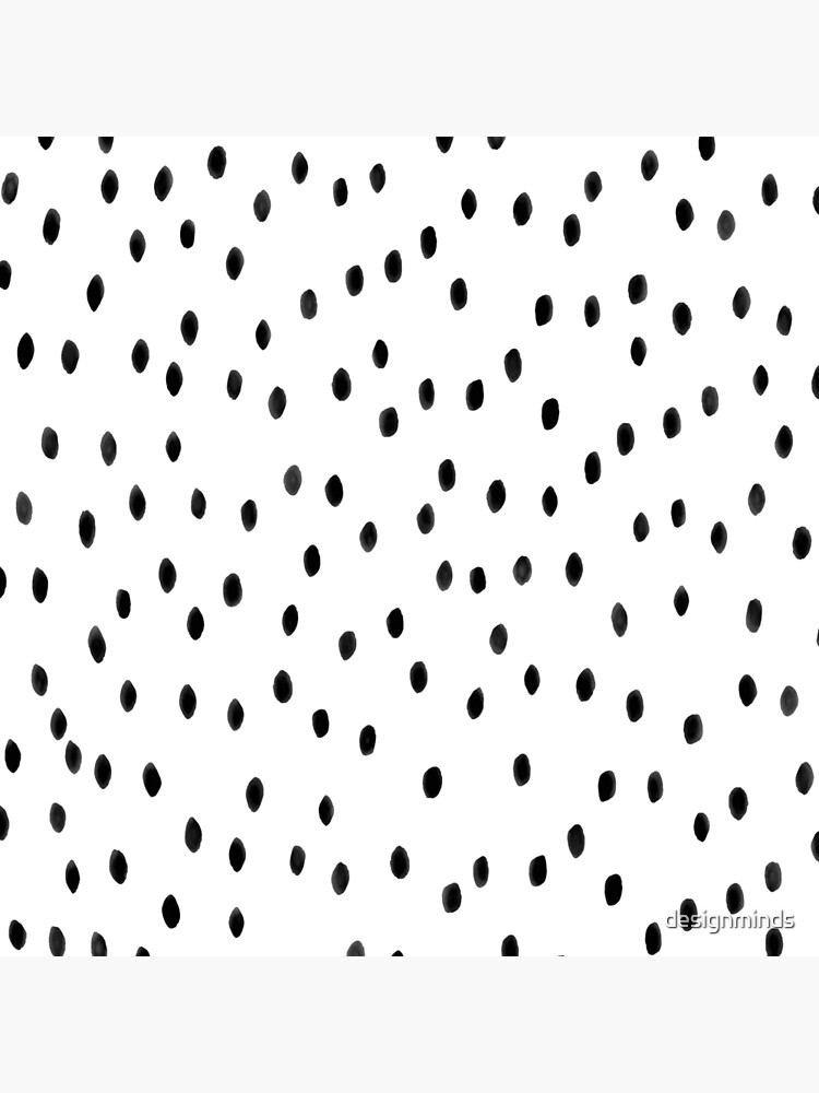 "Dalmatian Polka Dot Spots Pattern (black/white)" Poster for Sale by ...