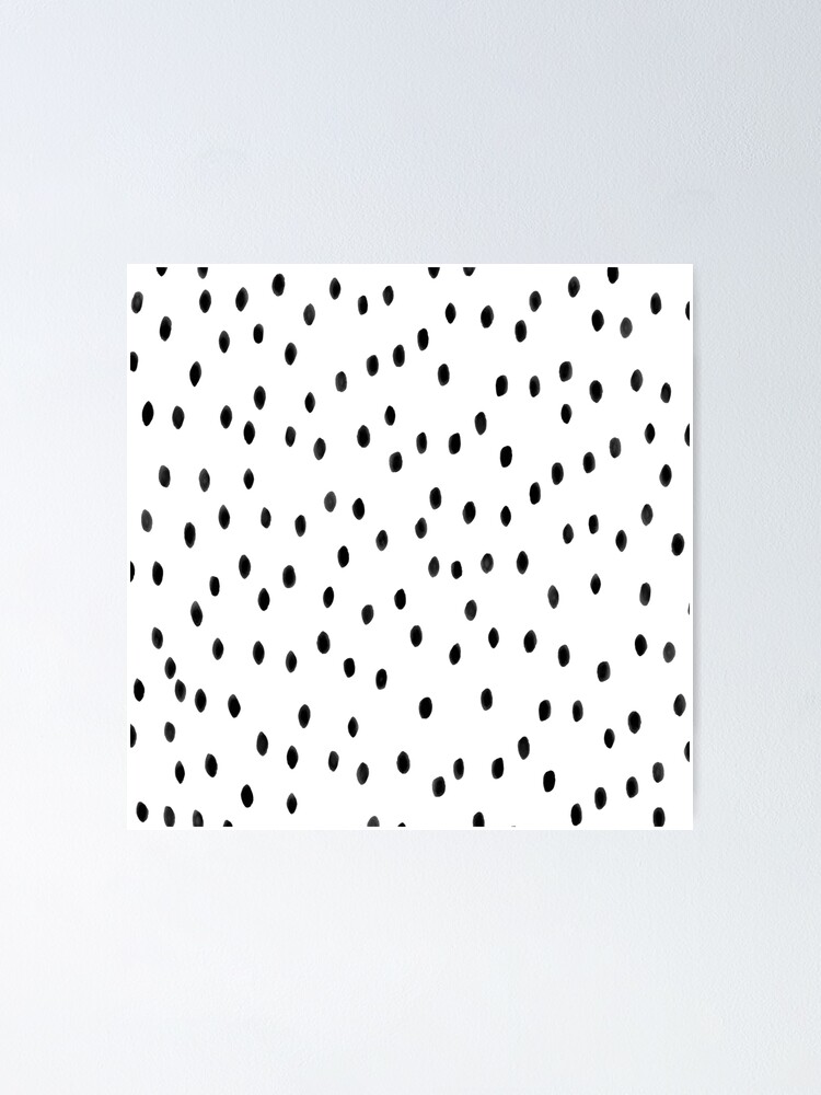 "Dalmatian Polka Dot Spots Pattern (black/white)" Poster by designminds ...