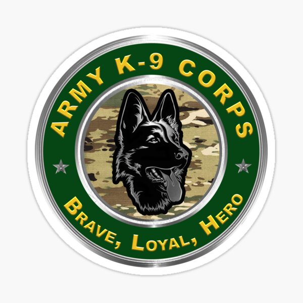 "Proud Army K-9 Corps" Sticker for Sale by SoldierAlways | Redbubble