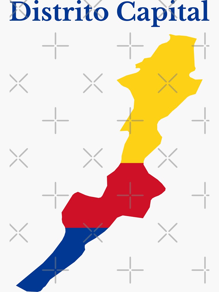 Pegatina «Mapa del Distrito Capital de Colombia, Departamento de ...