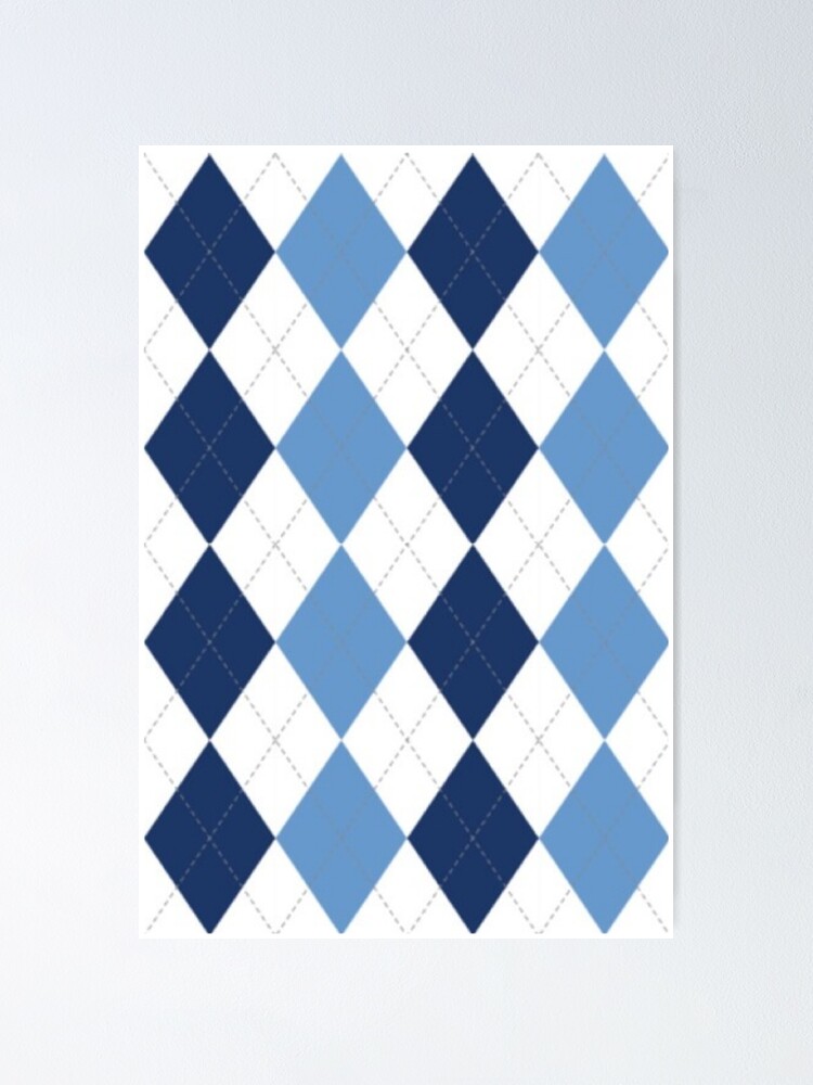 "Navy/Carolina Argyle " Poster for Sale by Sleepygirl2010 | Redbubble