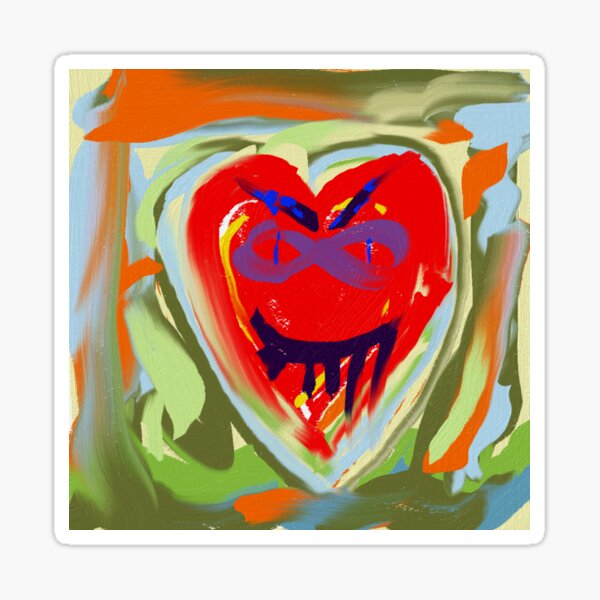 "Treacherous Heart." Sticker for Sale by Cartomliew | Redbubble