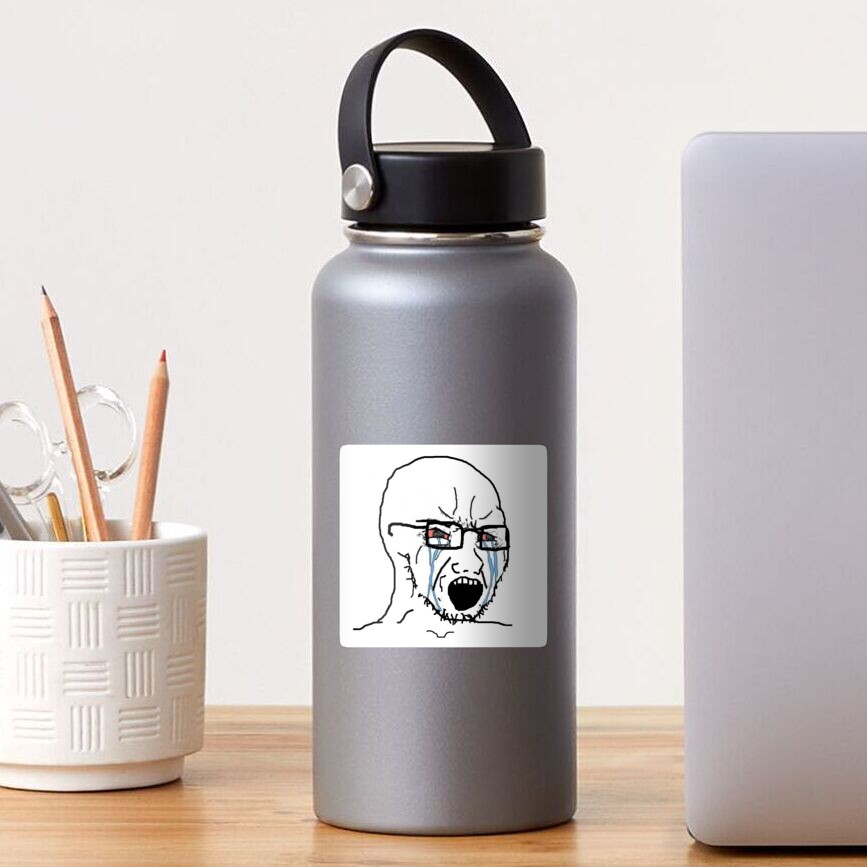 "Sad and Angry Wojak" Sticker for Sale by CadeLand | Redbubble