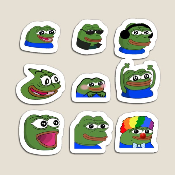 "Peepo Meme Emote Stickers" Magnet for Sale by mrlazypl | Redbubble