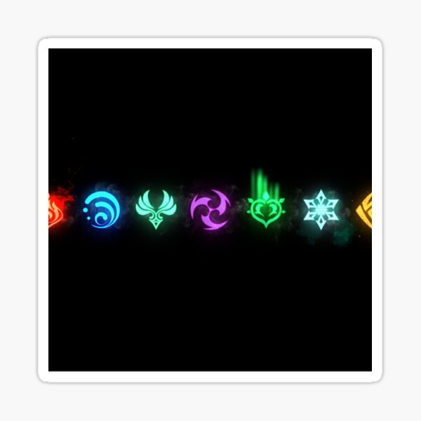 "Genshin Impact Elements" Sticker by DoubleC57 | Redbubble