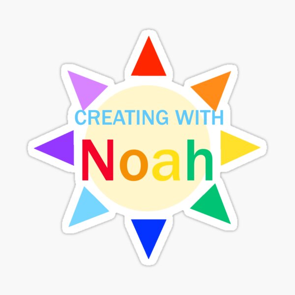 "Creating with Noah" Sticker for Sale by lojotees | Redbubble