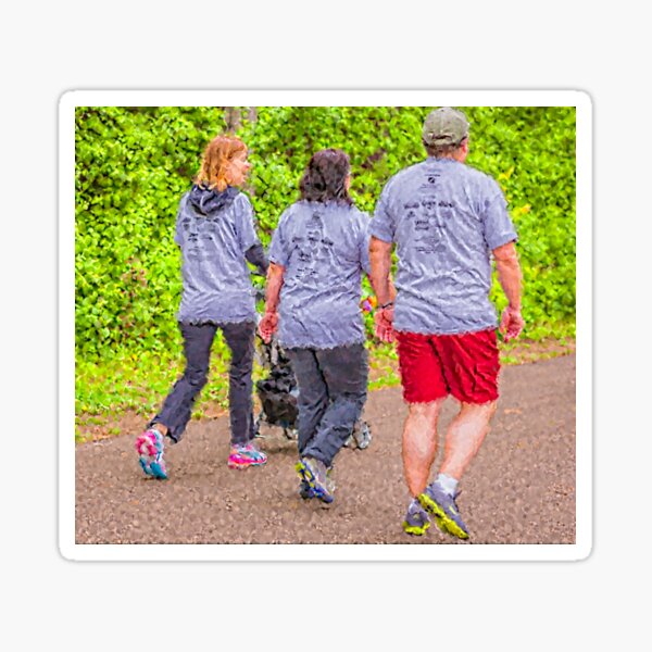 "Walking for a Cause" Sticker by vkilman | Redbubble