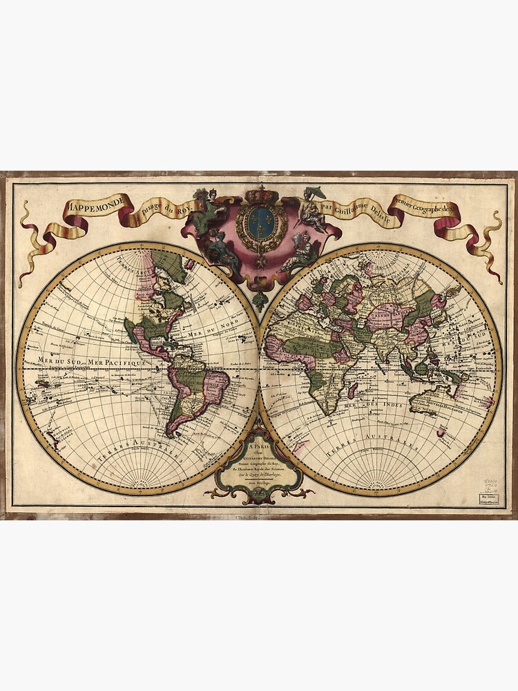 Vintage Map of The World (1720) Premium Matte Vertical Poster sold by ...