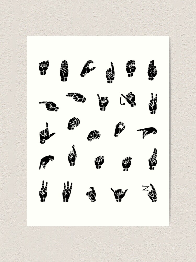 "ASL Stickers | ABCs Individual ASL Alphabet Letters Sign Language ...