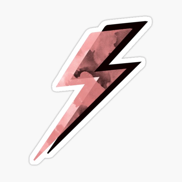 "Pink bolt of lighting " Sticker for Sale by gracesmorgan | Redbubble