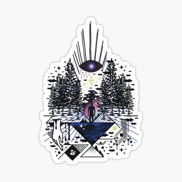 "Magic Eye" Sticker for Sale by ordinaryfox | Redbubble
