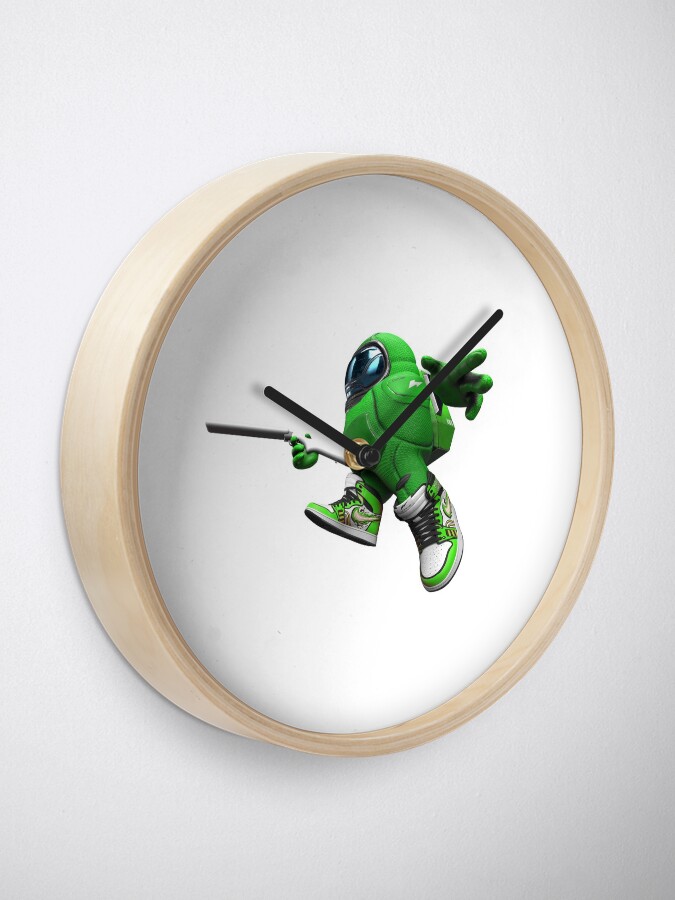 "Among Us Drip Green" Clock for Sale by tohski | Redbubble