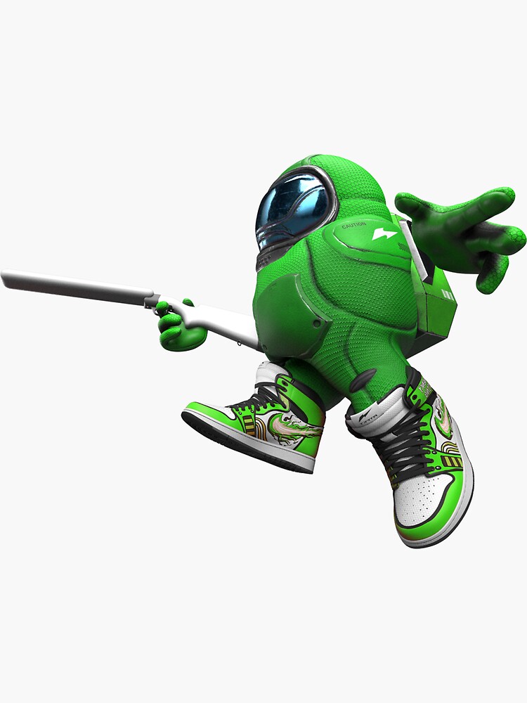 "Among Us Drip Green" Sticker for Sale by tohski | Redbubble