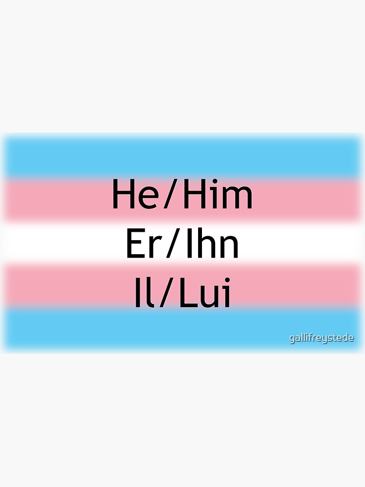 "Male Pronouns" Sticker for Sale by hufflepuffmish | Redbubble