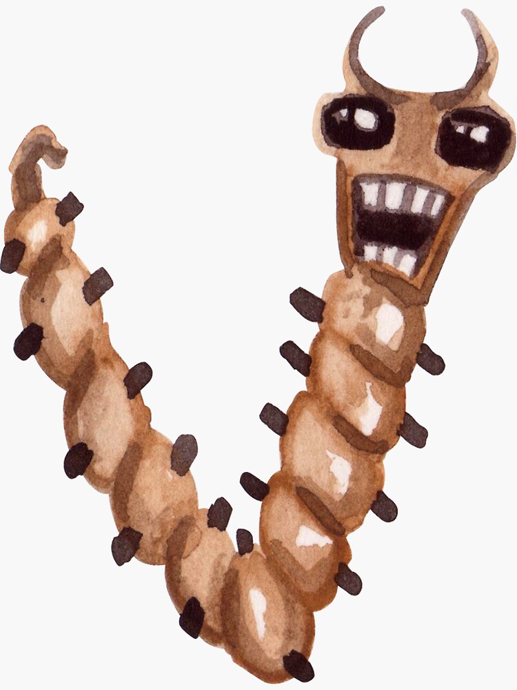 "Watercolor Monster Capital Letter V - Worm" Sticker by eburbage ...