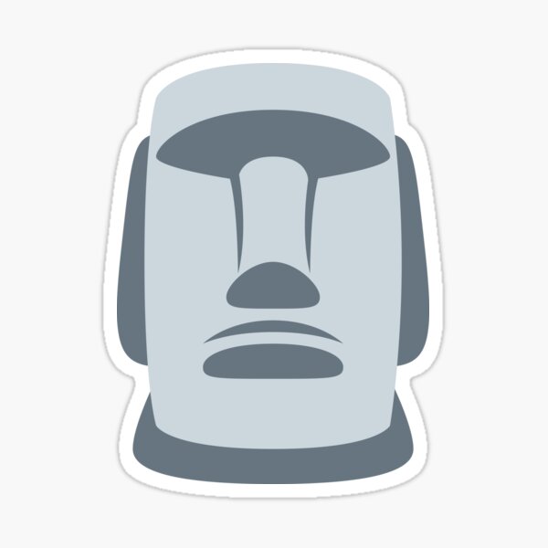 "Moyai" Sticker for Sale by MeguminSama | Redbubble