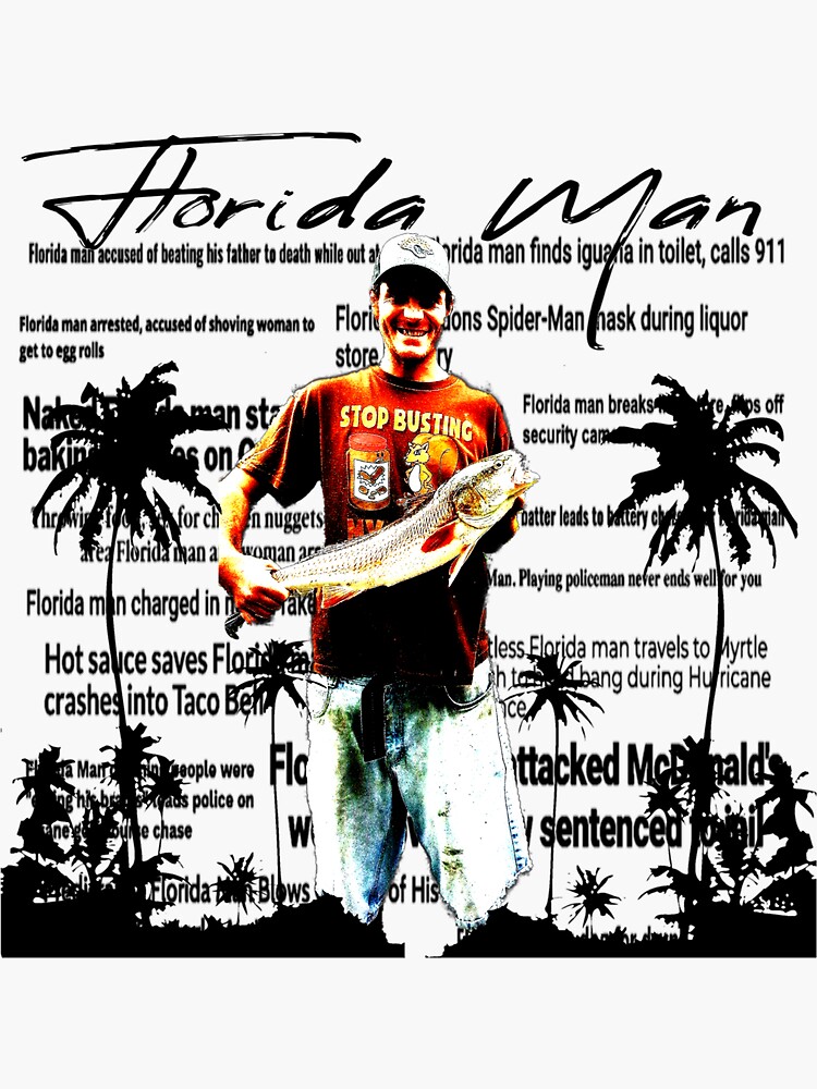 "MIKE the Florida Man" Sticker for Sale by BeachDum | Redbubble