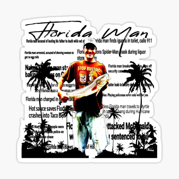 "MIKE the Florida Man" Sticker for Sale by BeachDum | Redbubble