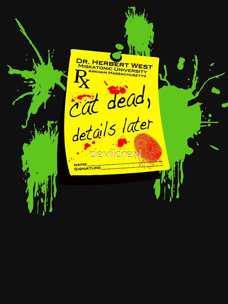 "ReAnimator Cat Dead, Details Later" Pullover Hoodie by devildrexl ...