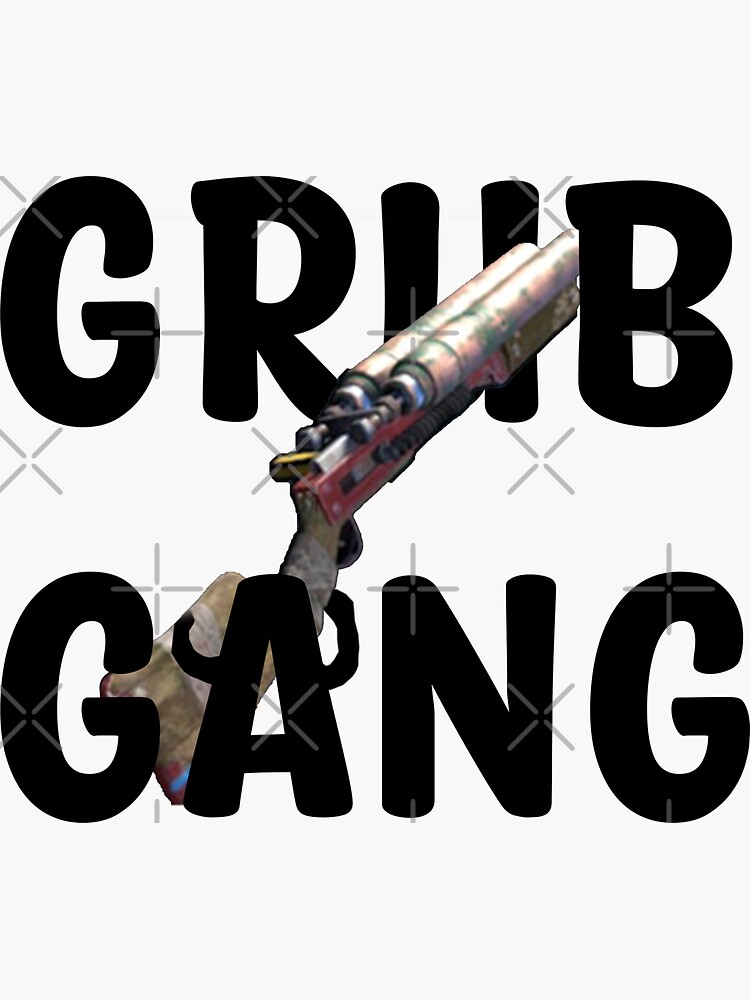 "Rust Grub double barrel shotgun gang funny " Sticker for Sale by ...