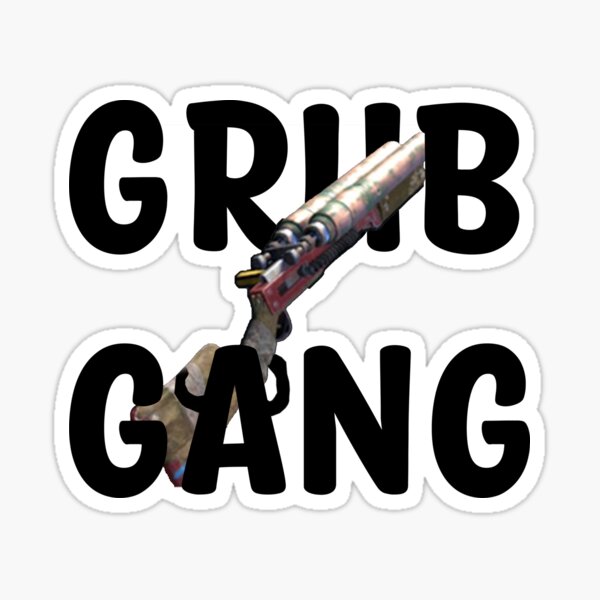 "Rust Grub double barrel shotgun gang funny " Sticker for Sale by ...