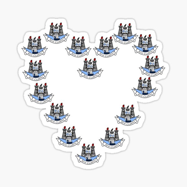 "Dublin GAA Heart" Sticker by TheLucasStory | Redbubble