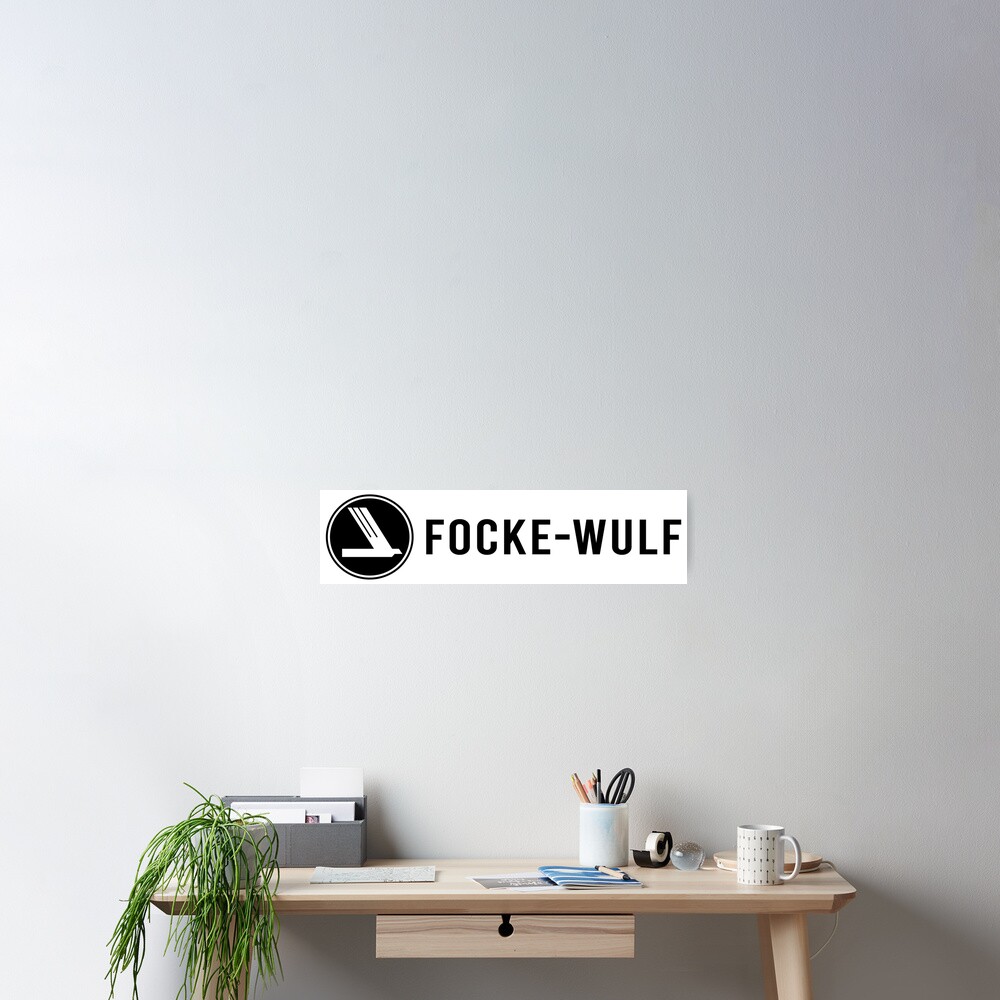 "Focke Wulf Aircraft Black Logo" Poster for Sale by fockewulfflugz ...