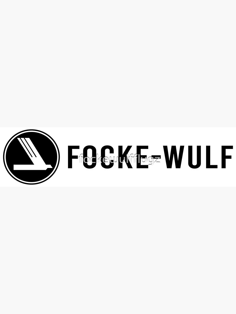 "Focke Wulf Aircraft Black Logo" Poster for Sale by fockewulfflugz ...