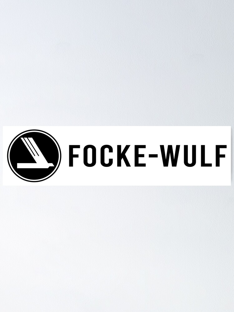 "Focke Wulf Aircraft Black Logo" Poster for Sale by fockewulfflugz ...