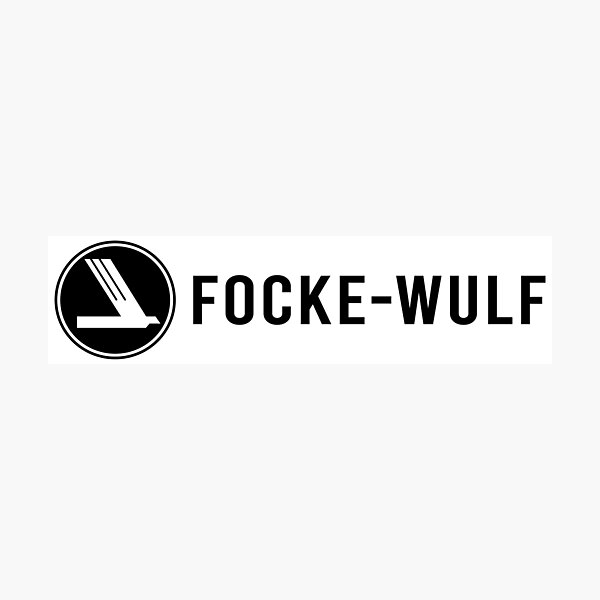Lámina fotográfica «Focke Wulf Aircraft Logo negro» de fockewulfflugz ...